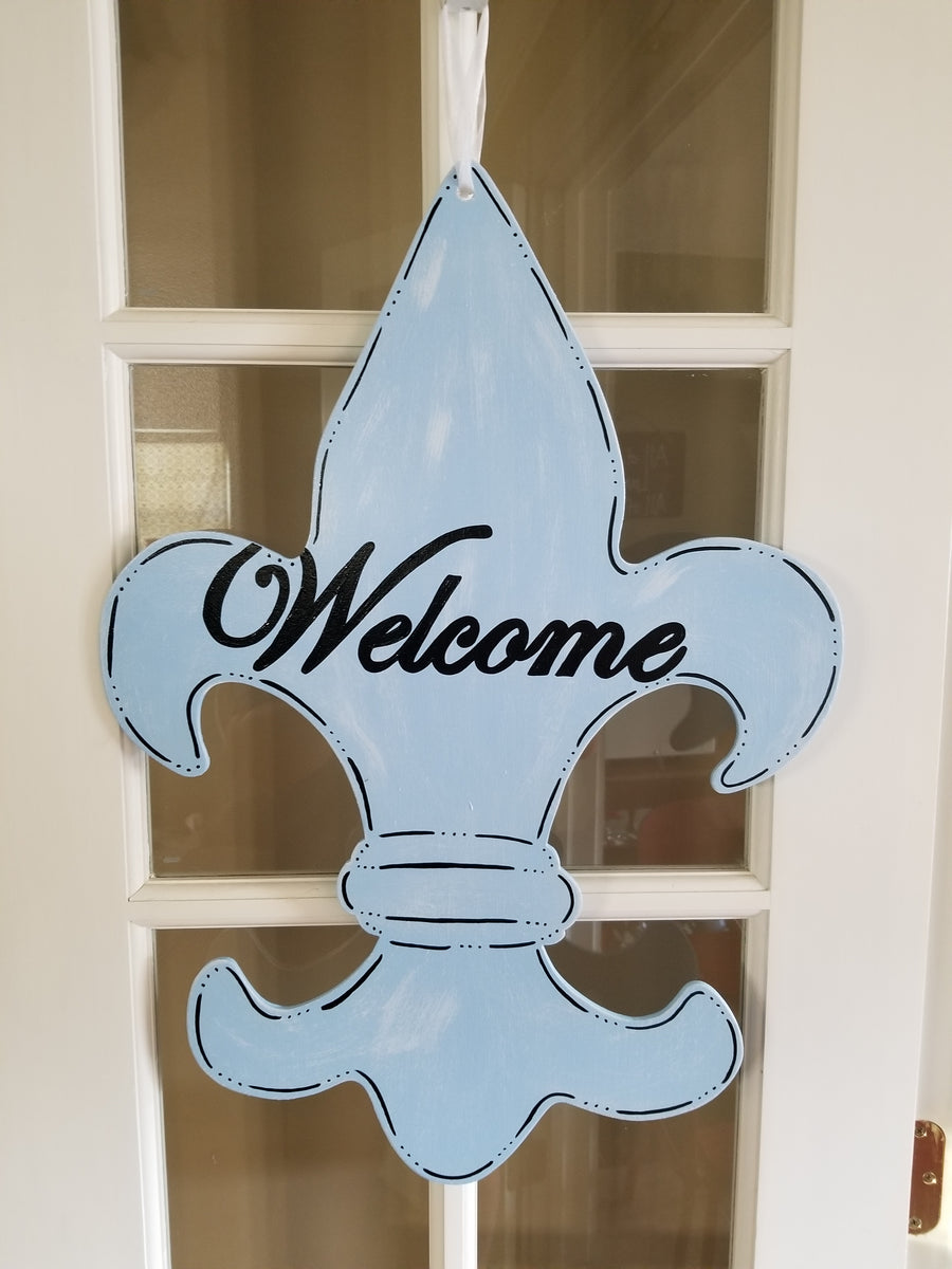 Fleur de Lis - Light Blue – The Little Wood Shack